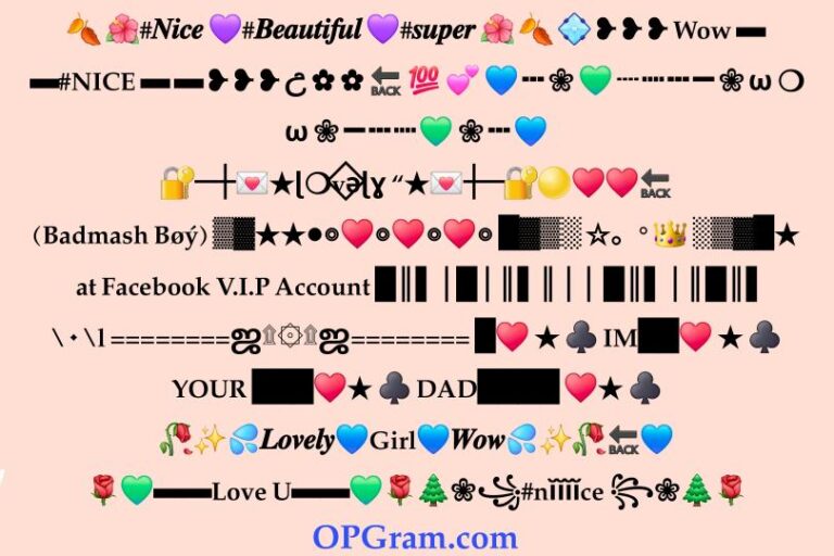 NEW 120+ Facebook Stylish Work Symbols | FB VIP Work Copy & Paste